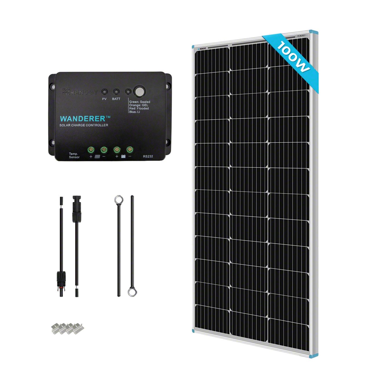 Sierra 3500 100 Watt 12V Solar Starter Kit - Free Shipping