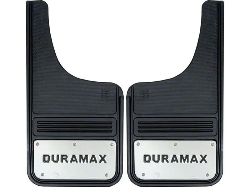 Sierra 3500 12-Inch x 23-Inch Mud Flaps with Duramax Logo; Front or ...