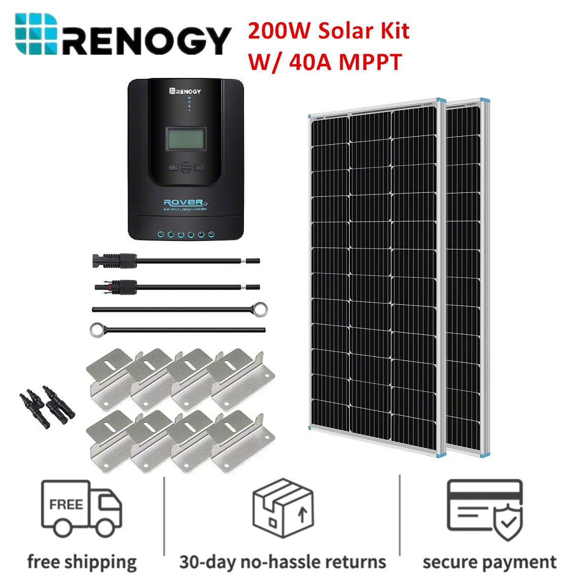 Sierra 3500 200 Watt 12V Solar Starter Kit with MPPT Charge Controller ...