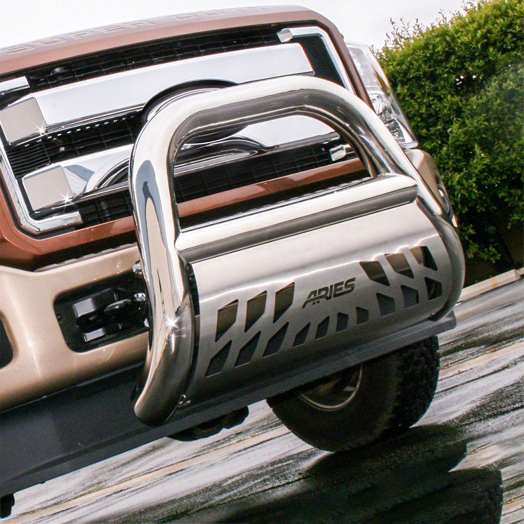 Sierra 3500 4-Inch Big Horn Bull Bar; Polished Stainless (09-19 Sierra ...