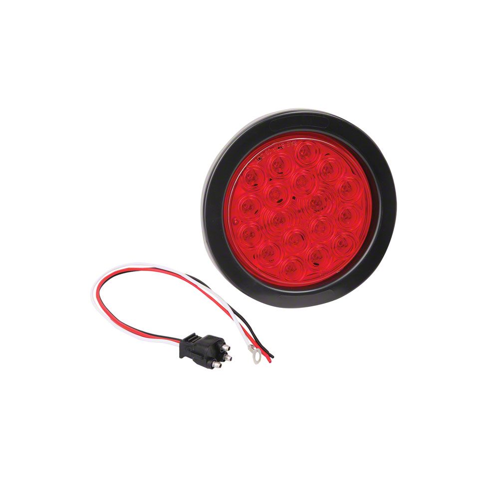 Sierra 3500 4-Inch Round LED Tail Lamp with Grommet and Plug