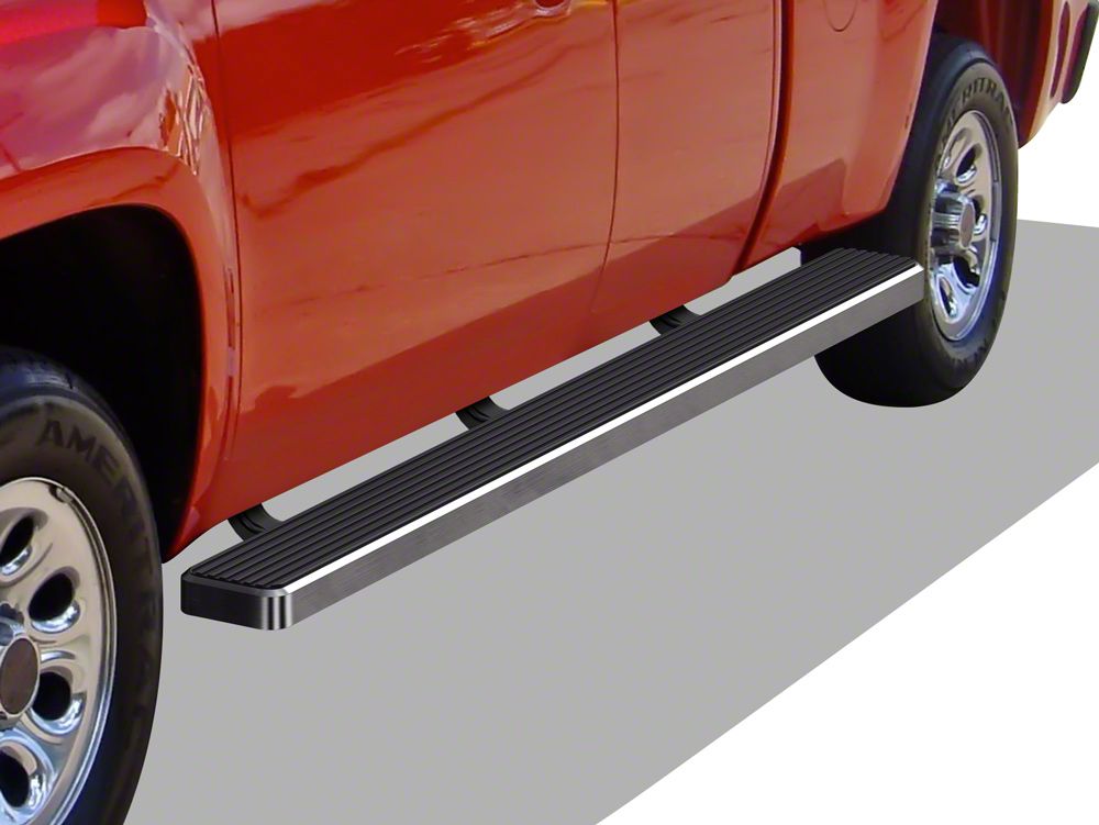 Sierra 3500 6-Inch Wheel-to-Wheel Running Boards; Hairline Silver (07 ...