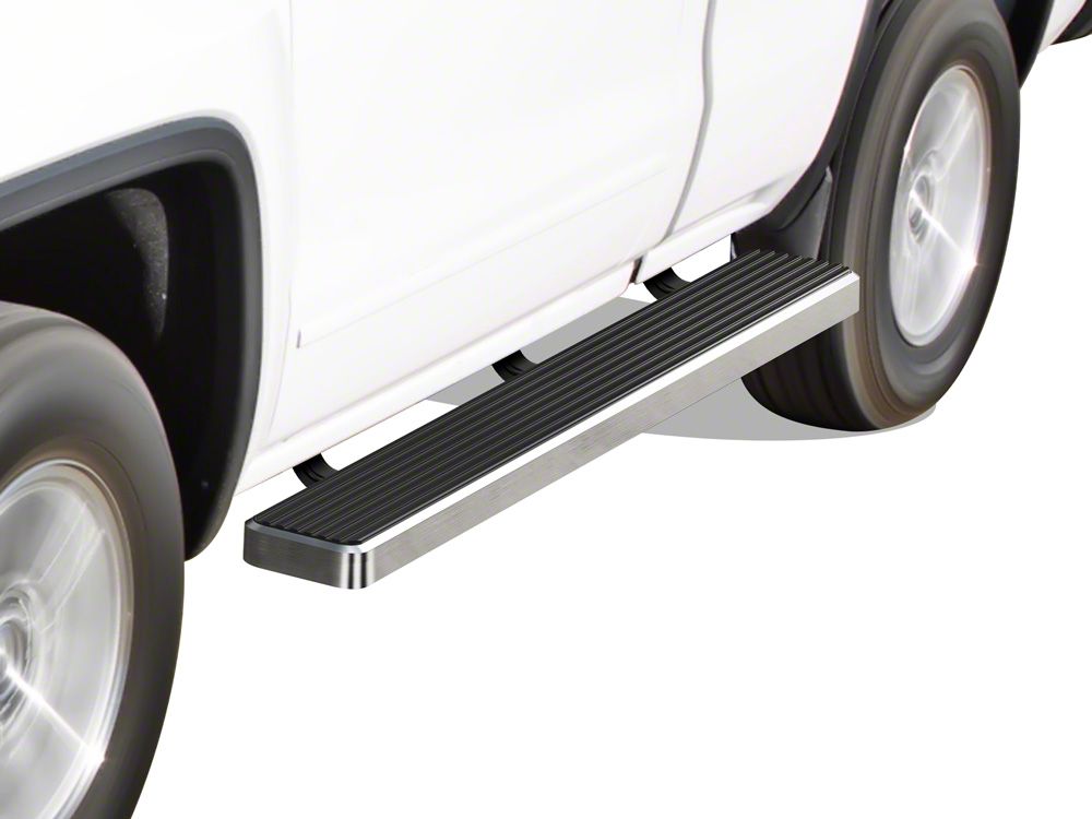 Sierra 3500 6-Inch Wheel-to-Wheel Running Boards; Hairline Silver (07 ...