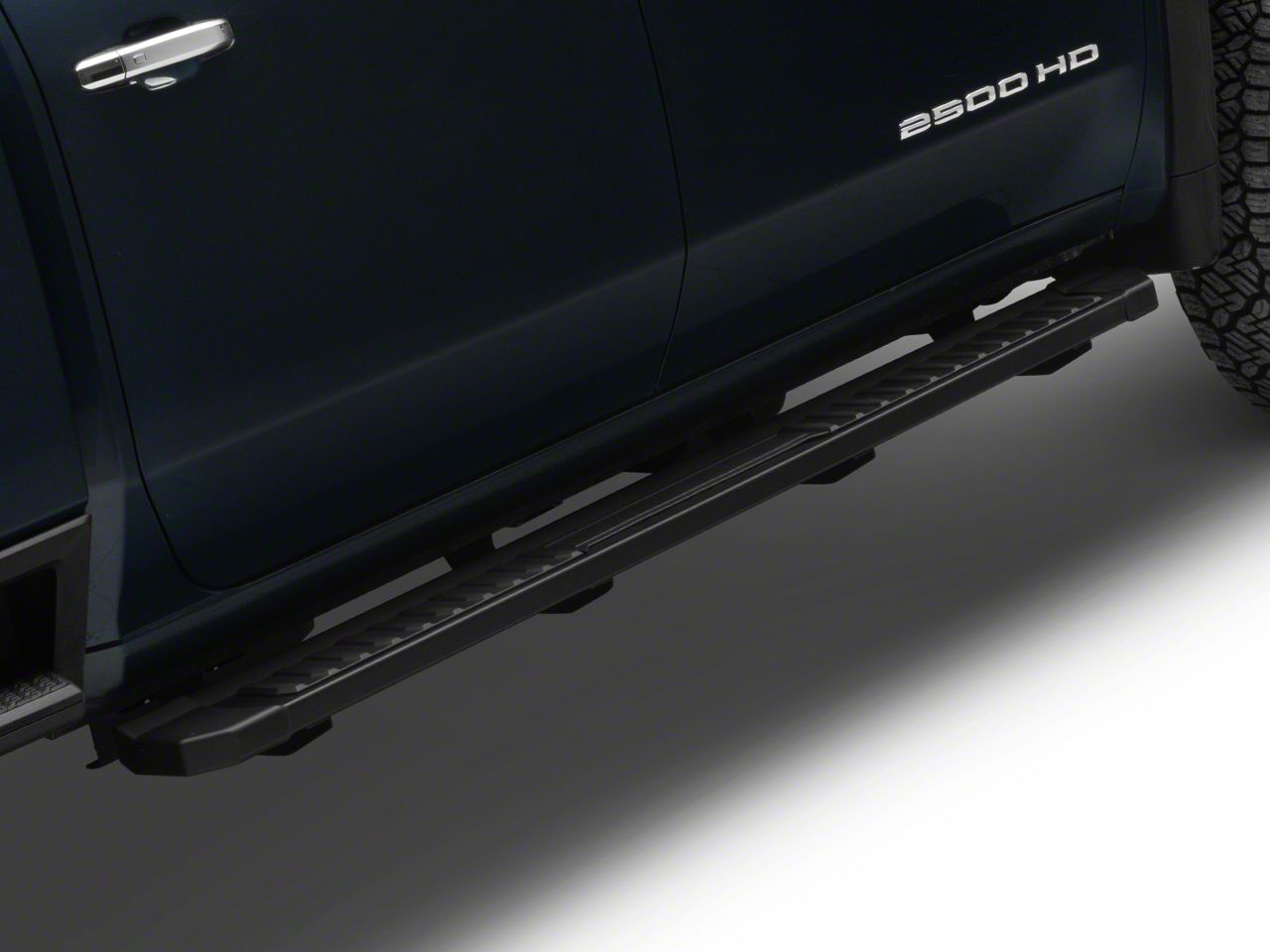 Sierra 3500 6-Inch Wide Flat Running Boards; Black (20-26 Sierra 3500 ...