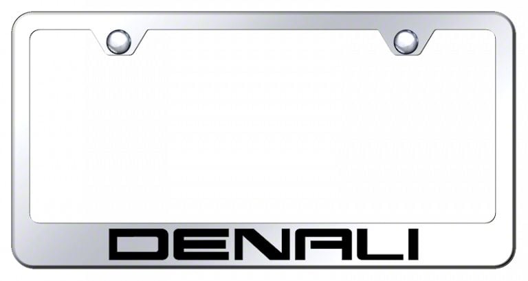 Sierra 3500 Denali Laser Etched License Plate Frame; Mirrored ...