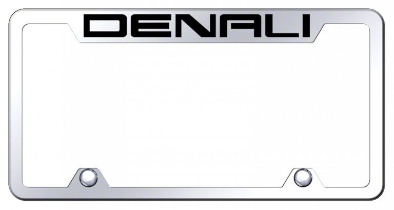 Sierra 3500 Denali Laser Etched Truck License Plate Frame; Mirrored ...