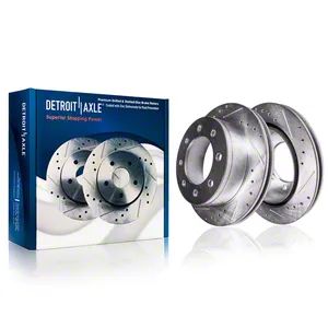 Sierra 3500 Drilled and Slotted 8-Lug Rotors; Front Pair (07-10 Sierra ...