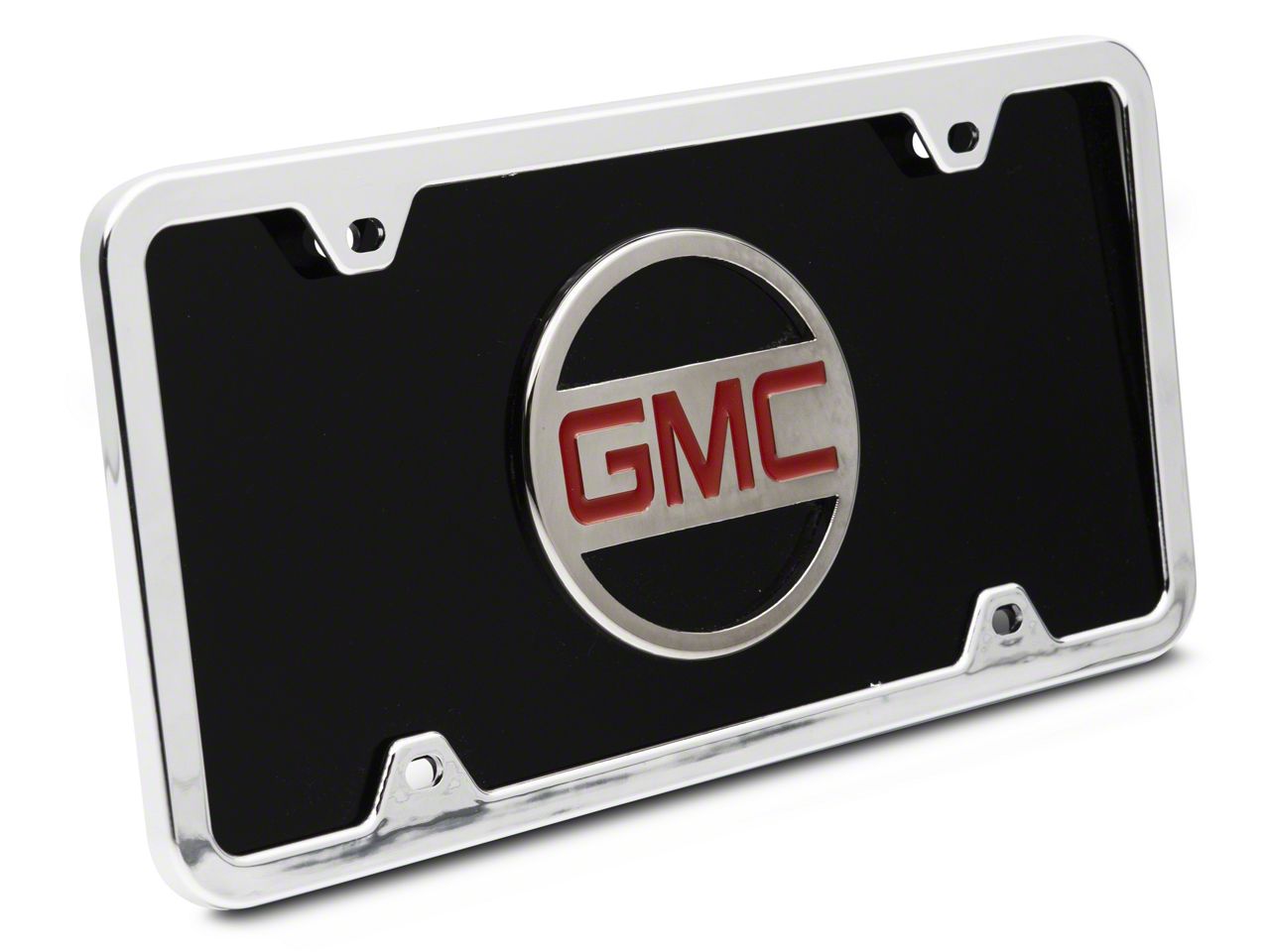Sierra 3500 GMC License Plate; Chrome on Black (Universal; Some ...