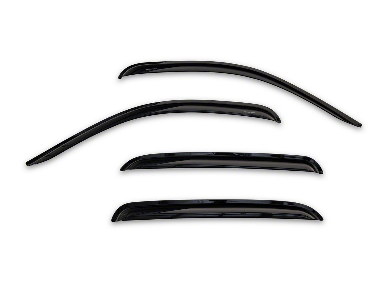 Sierra 3500 Side Window Deflector; Tape-Onz; 4 Piece; Smoke (07-14 ...