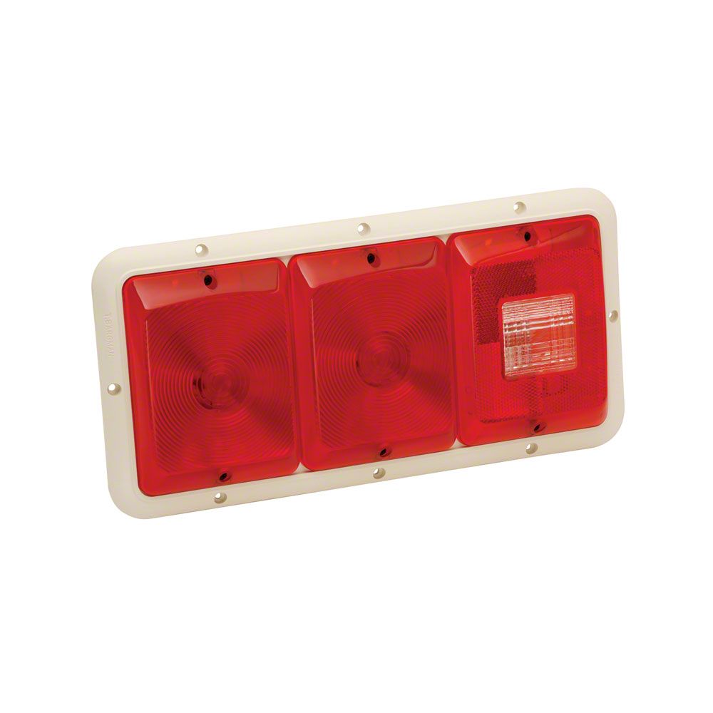 Sierra 3500 Trailer Tail Light 84; Recessed Triple Horizonal Red, Red ...