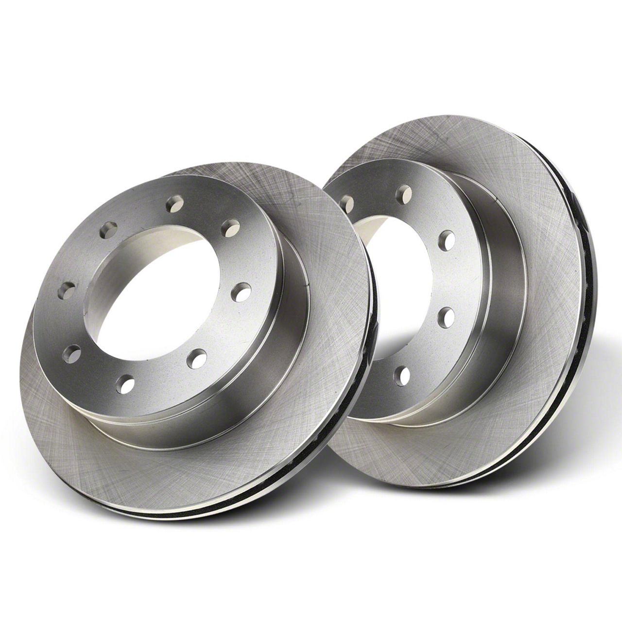 Sierra 3500 Vented 8-Lug Rotors; Rear Pair (07-10 Sierra 3500 HD SRW ...