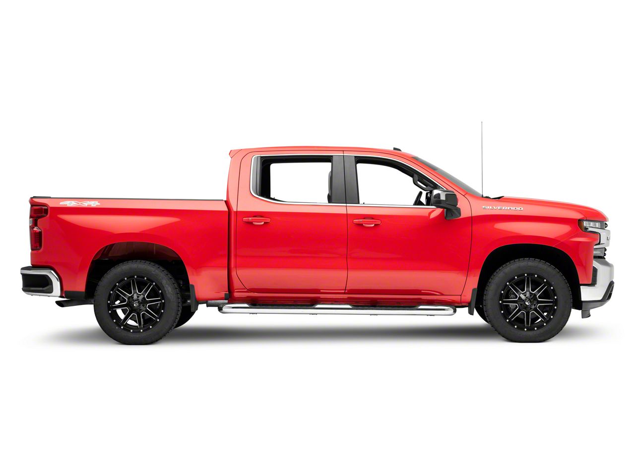 Silverado 1500 12-Piece Window Trim Package; Stainless Steel (19-25 ...