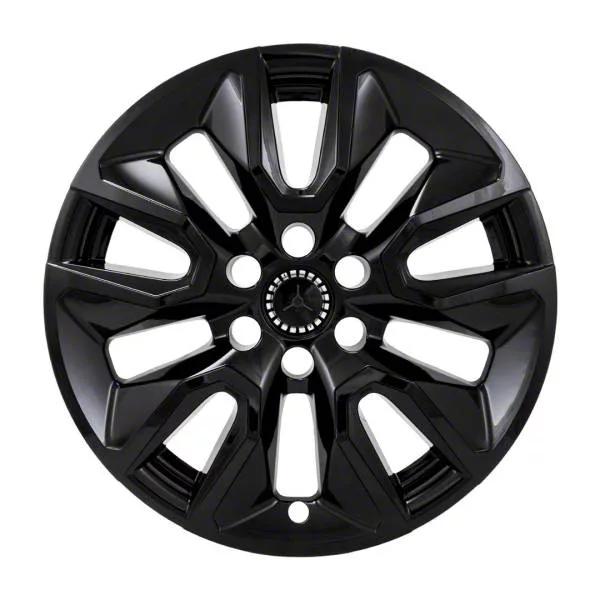Silverado 1500 17-Inch Wheel Covers; Gloss Black (19-25 Silverado 1500 ...