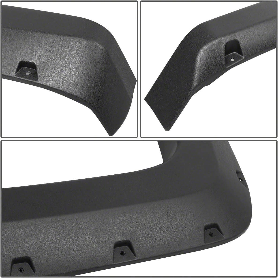 Silverado 1500 2-Inch Pocket Rivet Style Fender Flares; Matte Black (07 ...