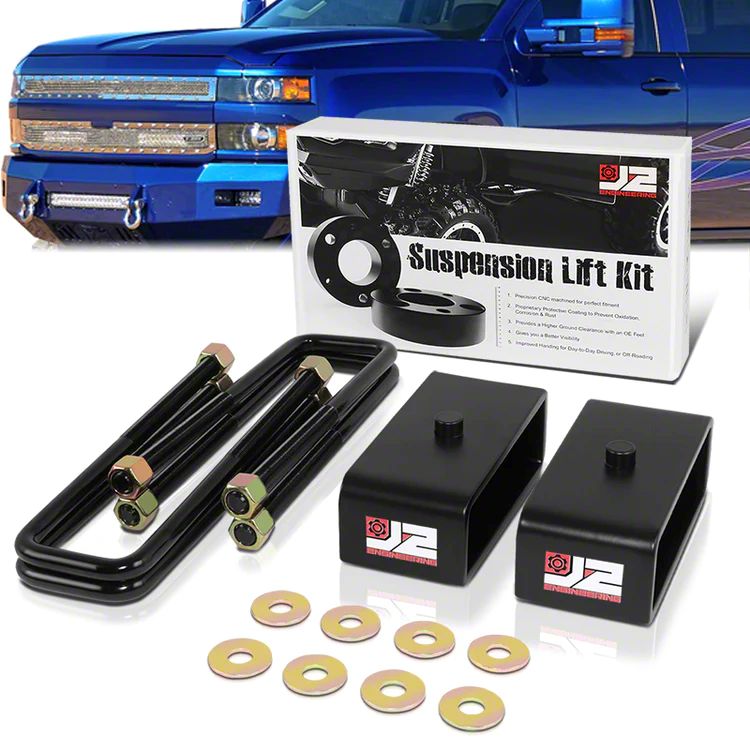 Silverado 1500 2-Inch Rear Lift Block Kit (99-18 Silverado 1500) - Free ...