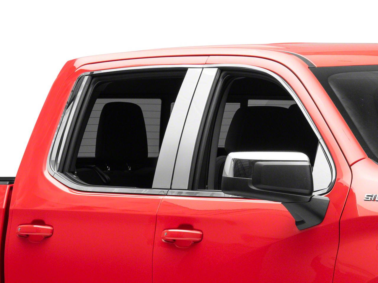 Silverado 1500 22-Piece Window Trim Package; Stainless Steel (19-26 ...
