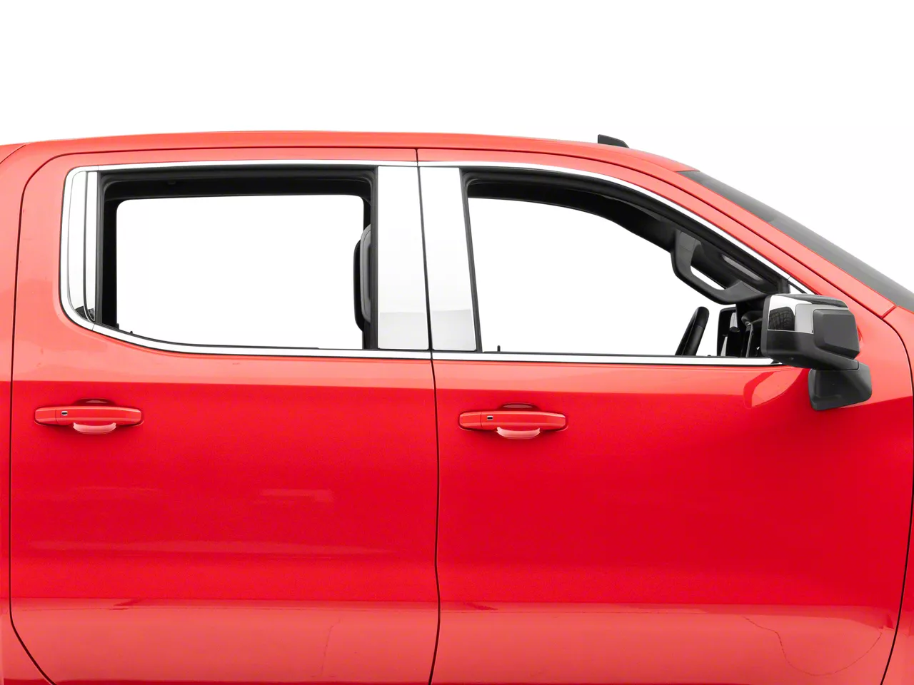 Silverado 1500 22-Piece Window Trim Package; Stainless Steel (19-25 ...