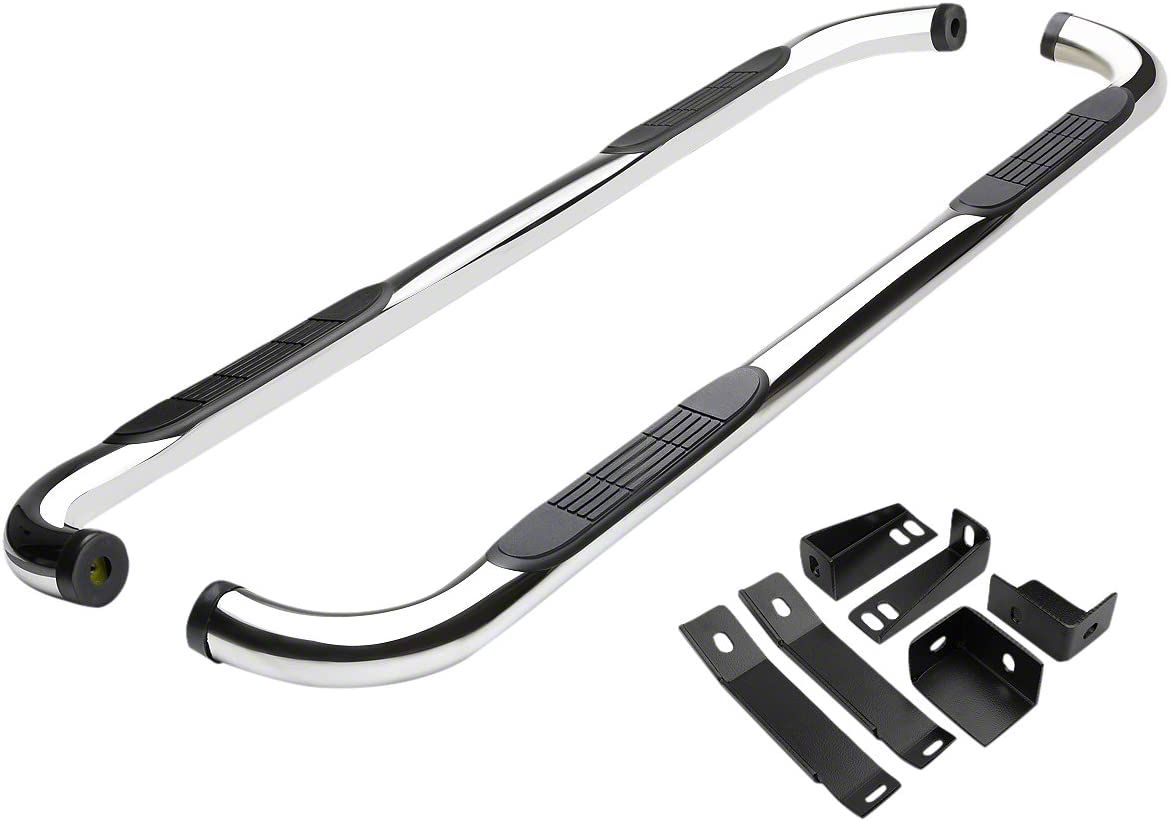 Silverado 1500 3-Inch Nerf Side Step Bars; Stainless Steel (04-18 ...