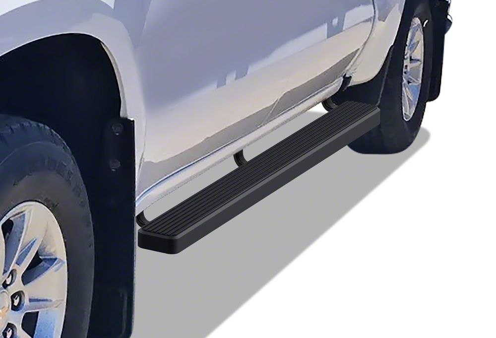 Silverado 1500 4-Inch iStep Running Boards; Black (19-24 Silverado 1500 ...