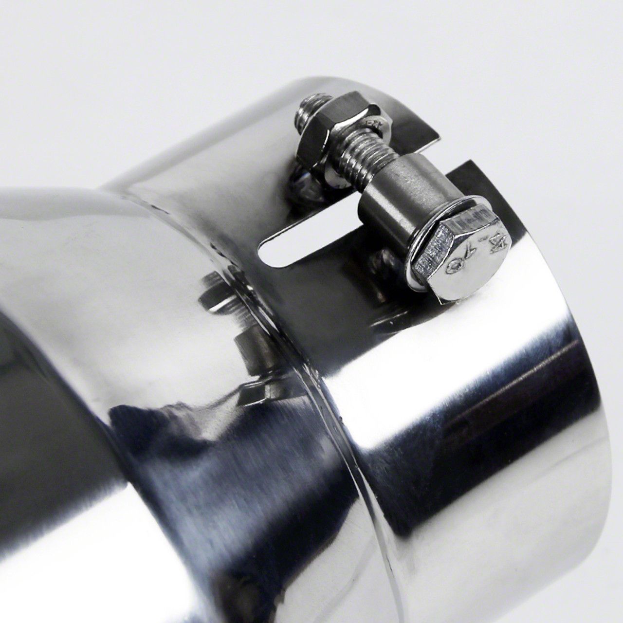 Silverado 1500 6-Inch Bolt-On Angled Exhaust Tip; Chrome (Fits 4-Inch ...