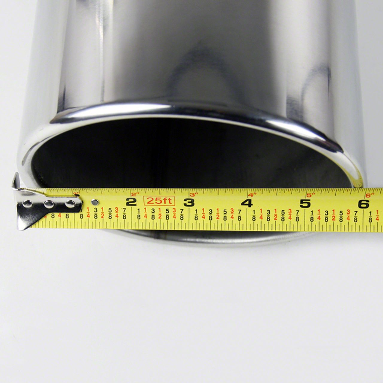 Silverado 1500 6-Inch Bolt-On Angled Exhaust Tip; Chrome (Fits 4-Inch ...