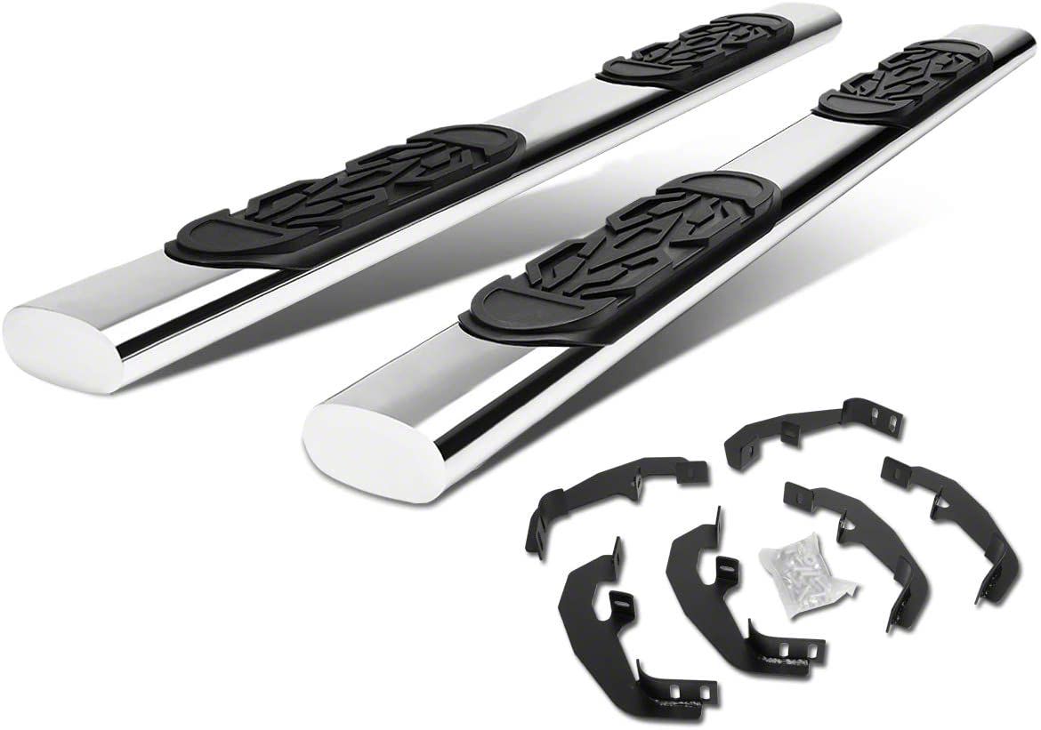 Silverado 1500 6-Inch Straight Nerf Side Step Bars; Stainless Steel (19 ...
