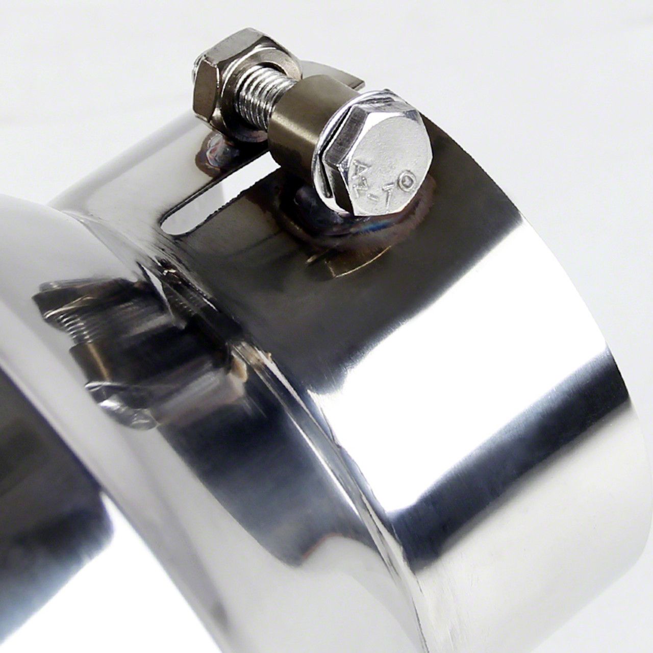 Silverado 1500 8-Inch Bolt-On Angled Exhaust Tip; Chrome (Fits 5-Inch ...