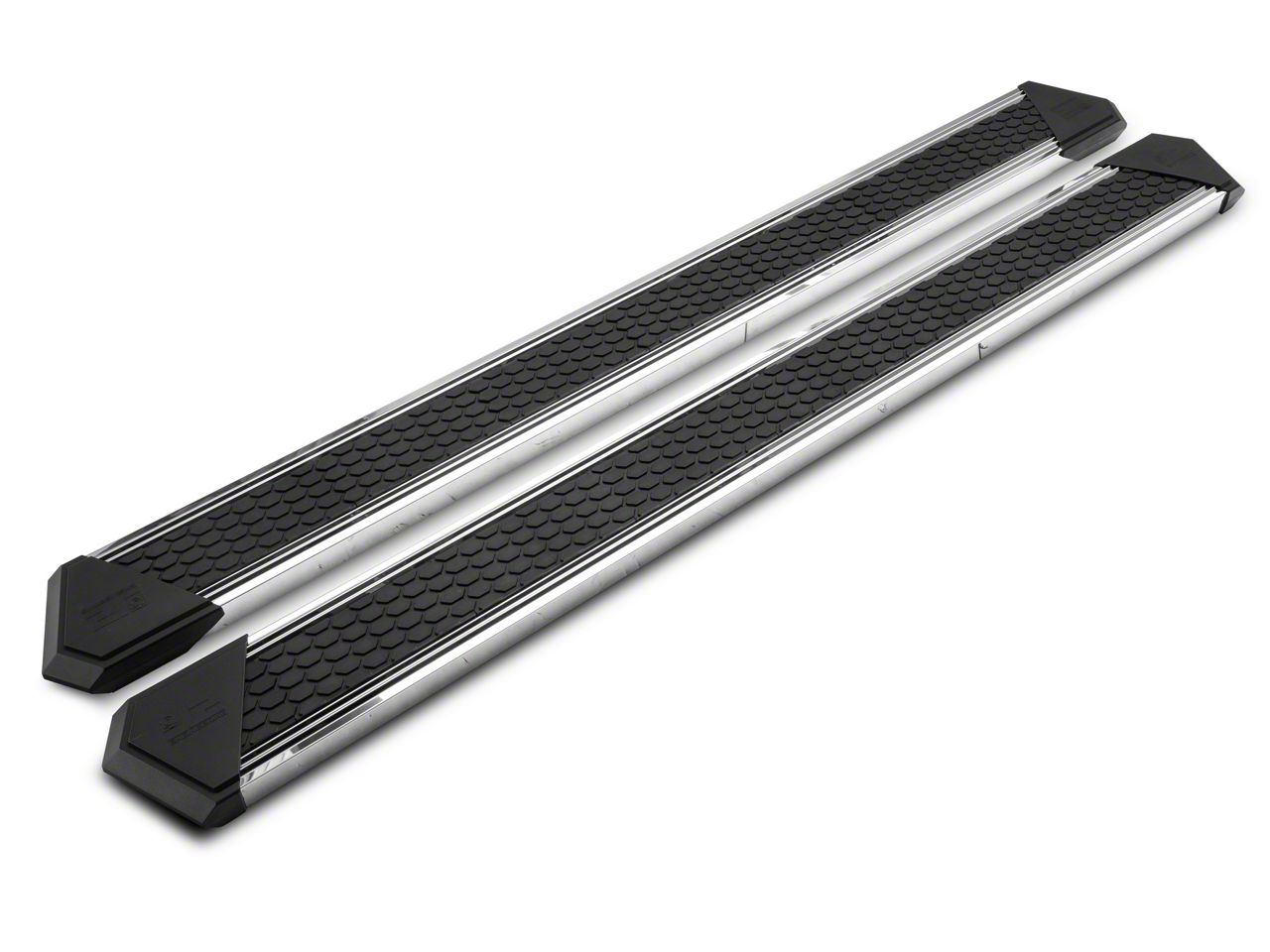 Silverado 1500 8-Inch Flat Step Bar Running Boards; Chrome (19-25 ...