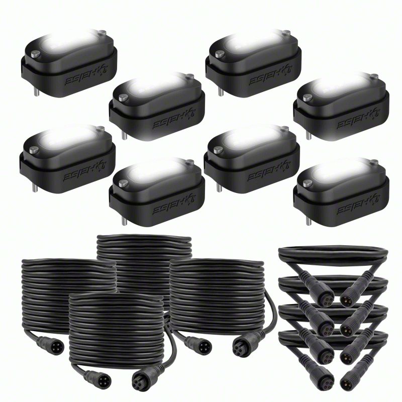 Silverado 1500 8-Piece Wide Angle RGBW Rock Lights (Universal; Some ...