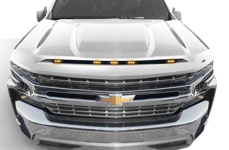 Silverado 1500 Aeroskin LightShield Color-Match Hood Protector; Summit ...