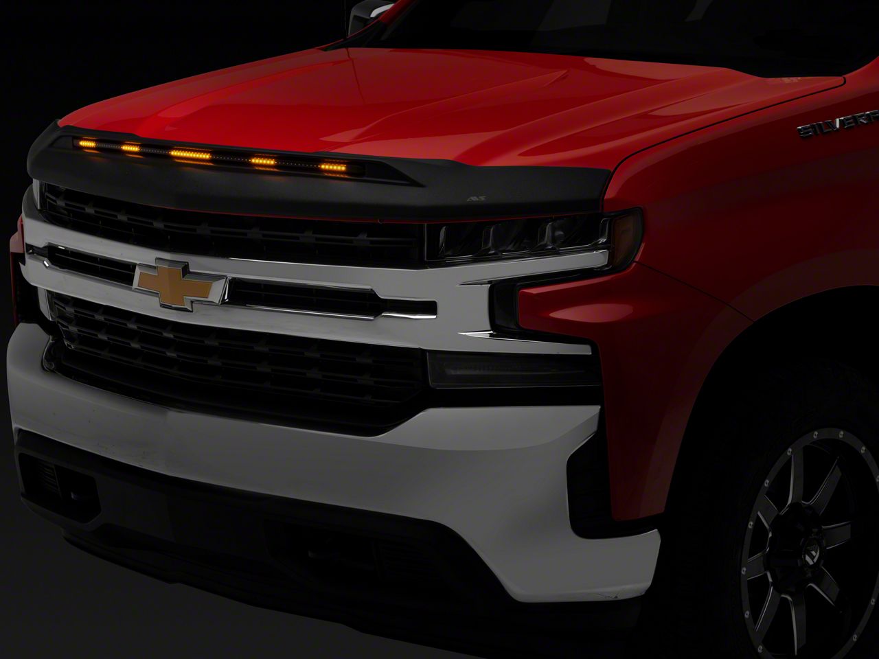 Silverado 1500 Aeroskin LightShield Pro Hood Protector; Black (19-25 ...