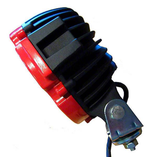 Silverado 1500 Armour Roll Bar with 7-Inch Red Round LED Lights; Black ...