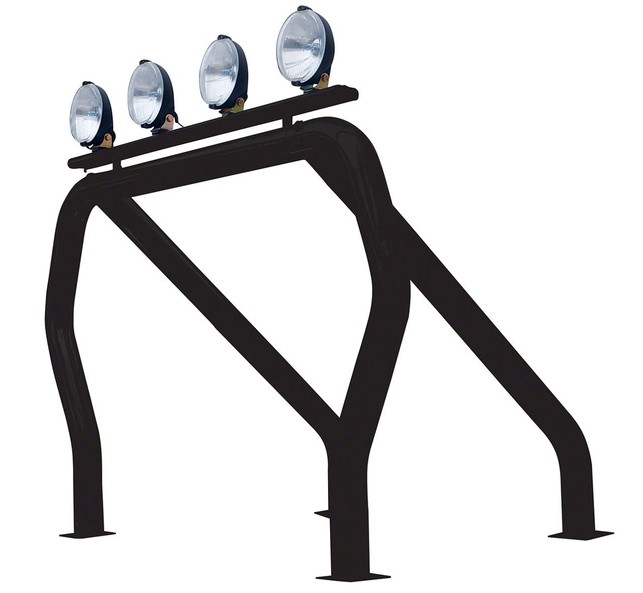 Go Rhino Silverado 1500 Single Bar/Single Kicker Bed Bar; Black ...