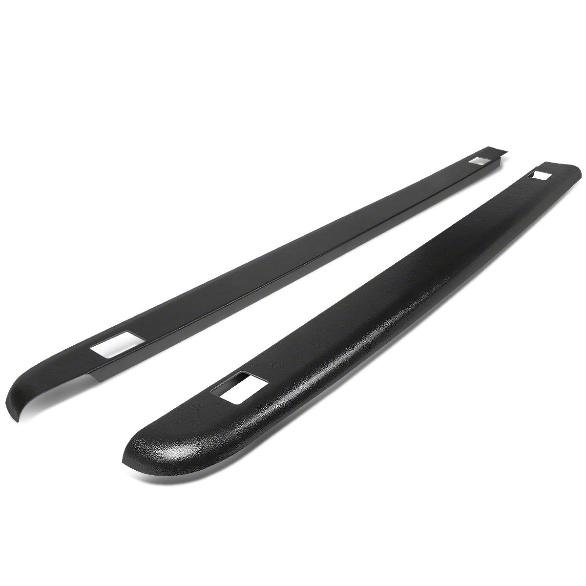 Silverado 1500 Bed Rail Caps with Stake Pocket Holes; Textured Black ...