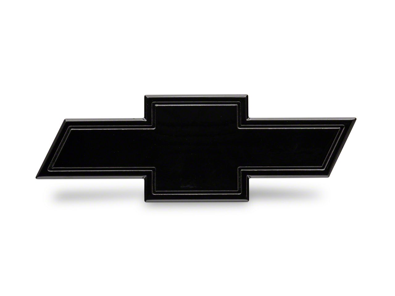 Silverado 1500 Chevy Bowtie Tailgate Emblem with Border; Black (14-18 ...