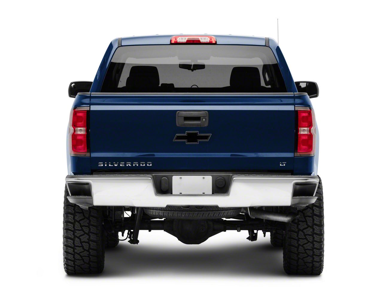 Silverado 1500 Chevy Bowtie Tailgate Emblem with Border; Black (14-18 ...