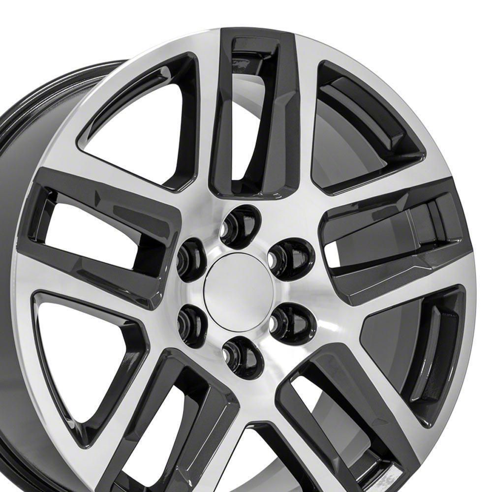 Silverado 1500 CV63 Gunmetal Machined 6-Lug Wheel; 20x9; 28mm Offset ...