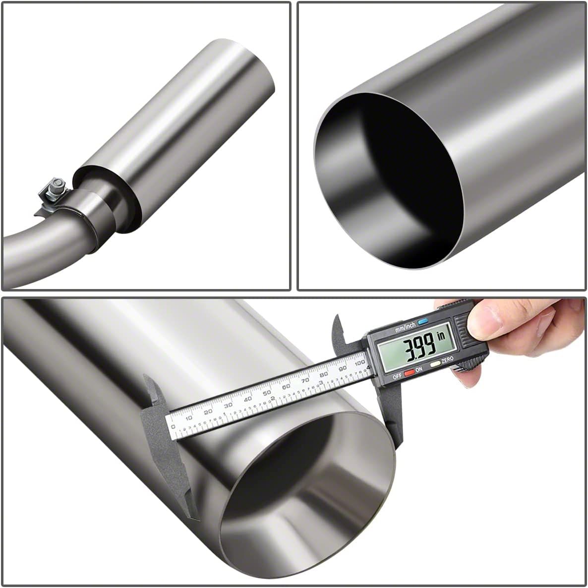 Silverado 1500 Dual Exhaust System with Polished Tips; Rear Exit (14-18 ...