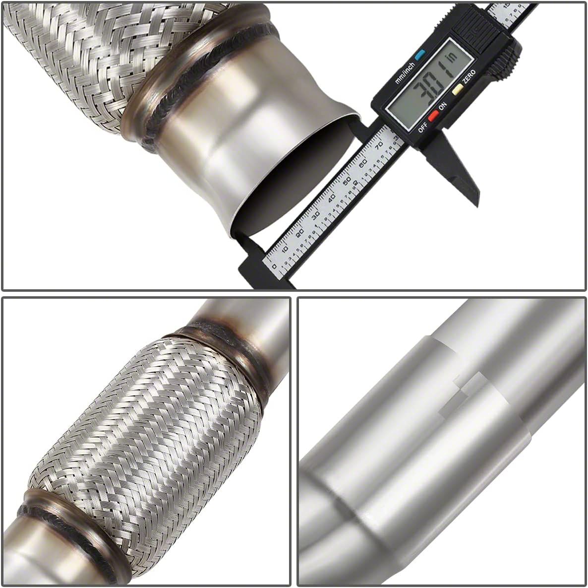 Silverado 1500 Dual Exhaust System with Polished Tips; Rear Exit (14-18 ...