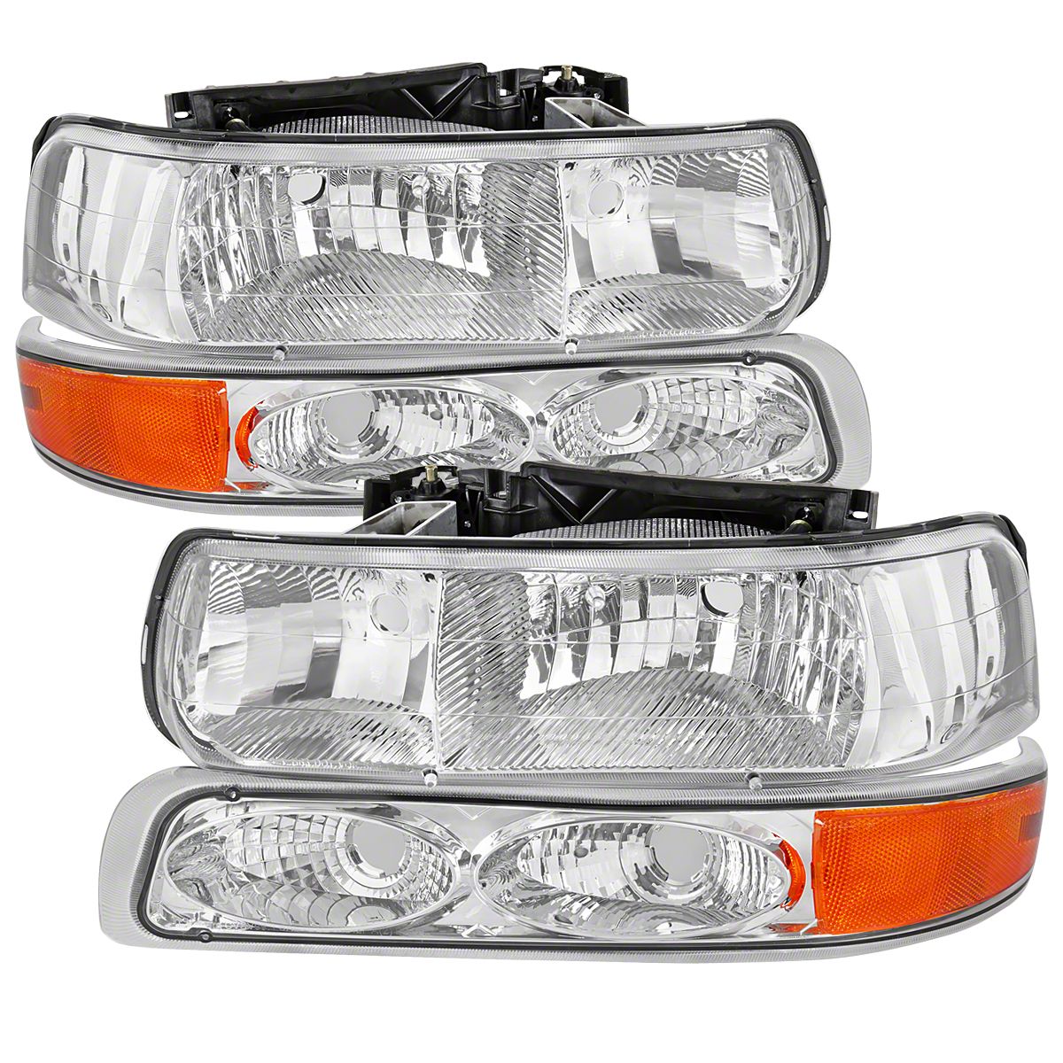 Silverado 1500 Factory Style Headlights with Bumper Corner Lights ...