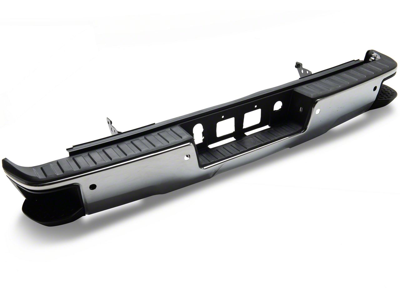 Silverado 1500 Factory Style Rear Bumper with Parking Sensors; Chrome ...