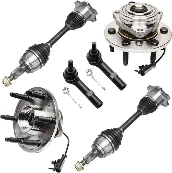 Silverado 1500 Front CV Axles with Wheel Hub Assemblies and Tie Rods ...