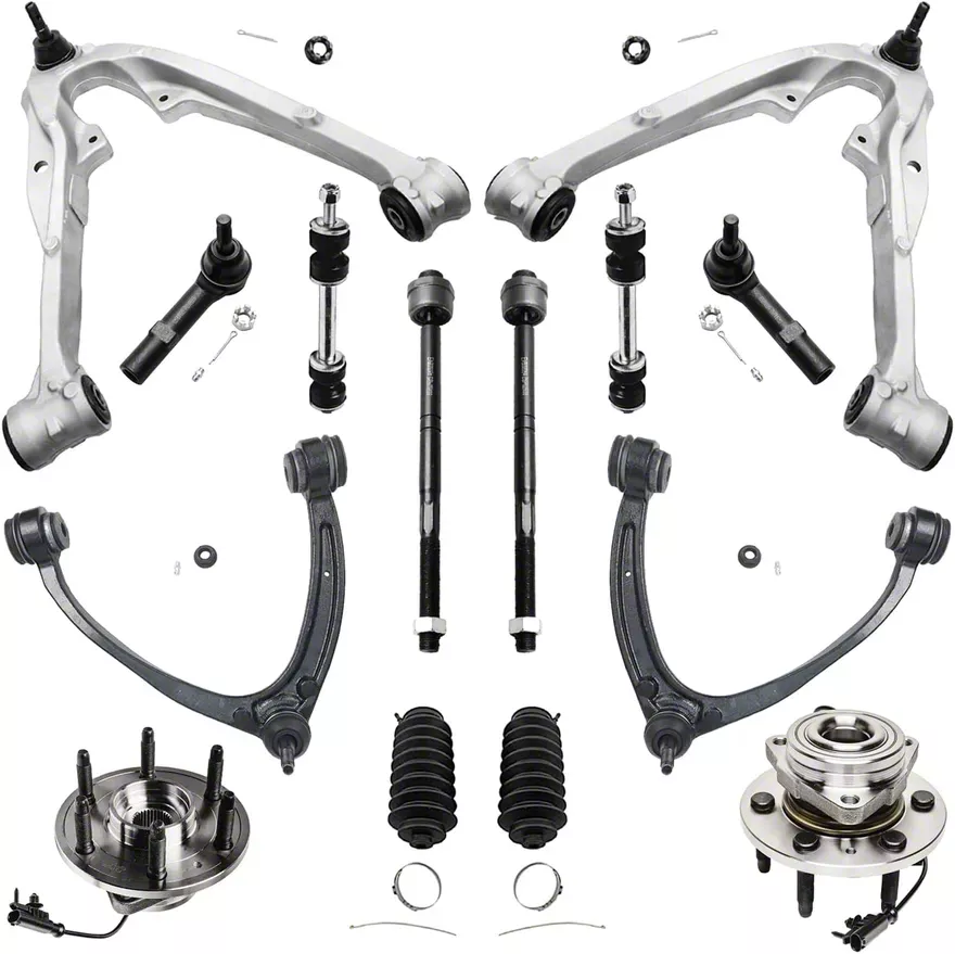 Silverado 1500 Front Upper and Lower Control Arms with Hub Assemblies ...
