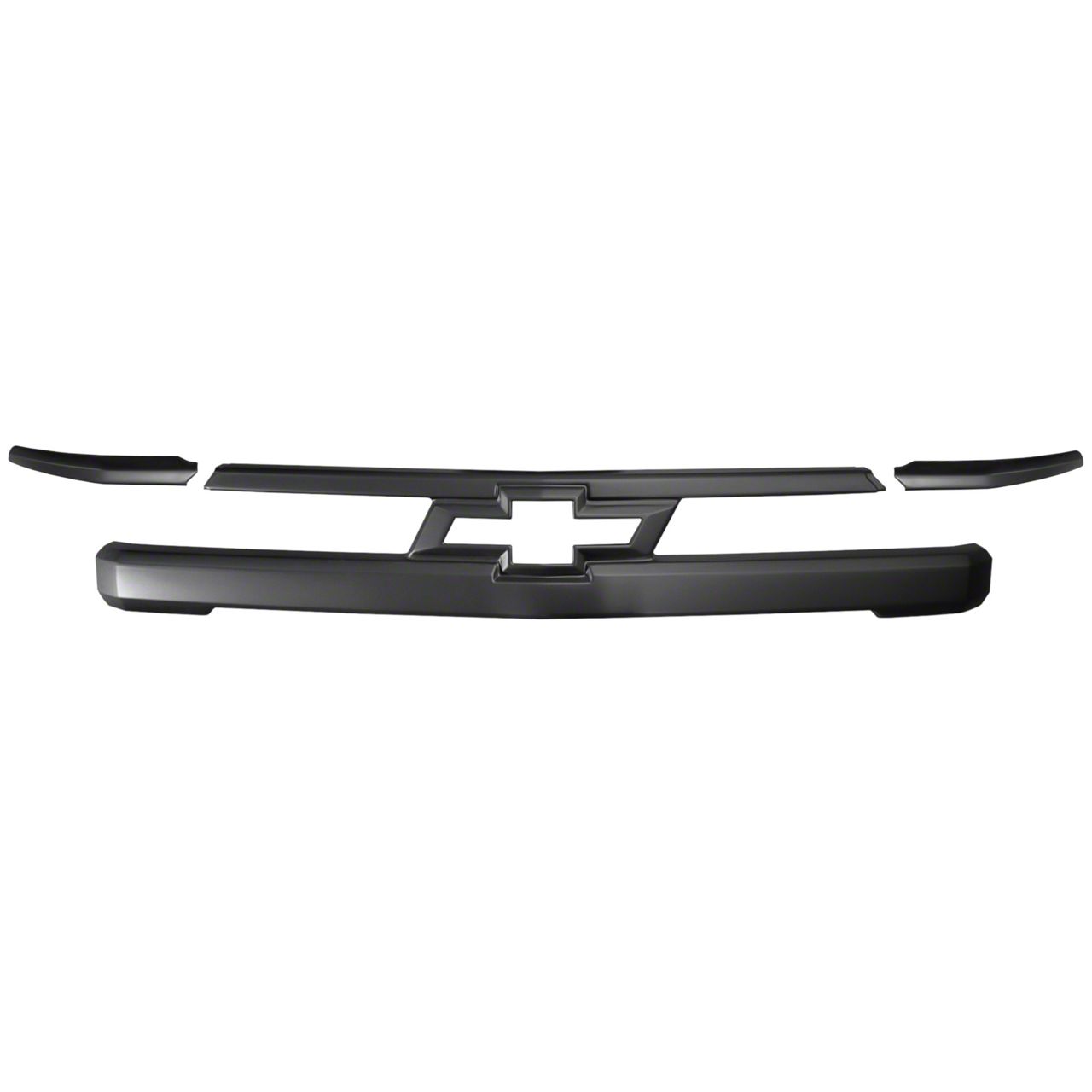 Silverado 1500 Upper Grille Overlay; Matte Black (22-26 Silverado 1500 ...