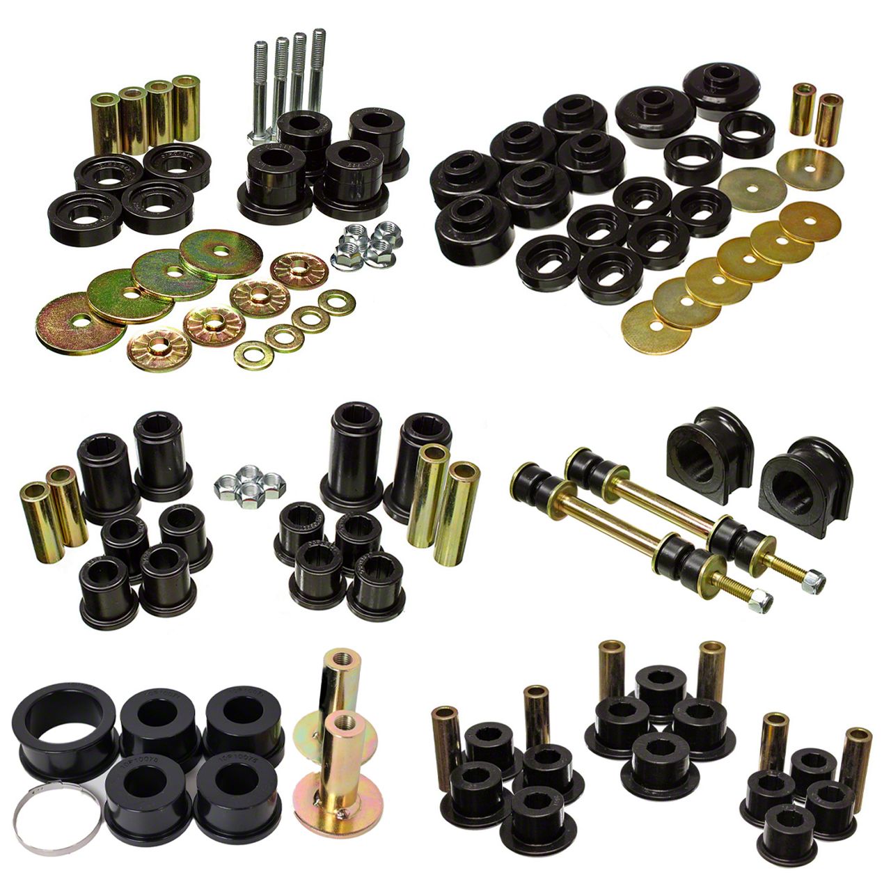 Silverado 1500 Hyper-Flex System Master Bushing Kit; Black (07-13 4WD ...