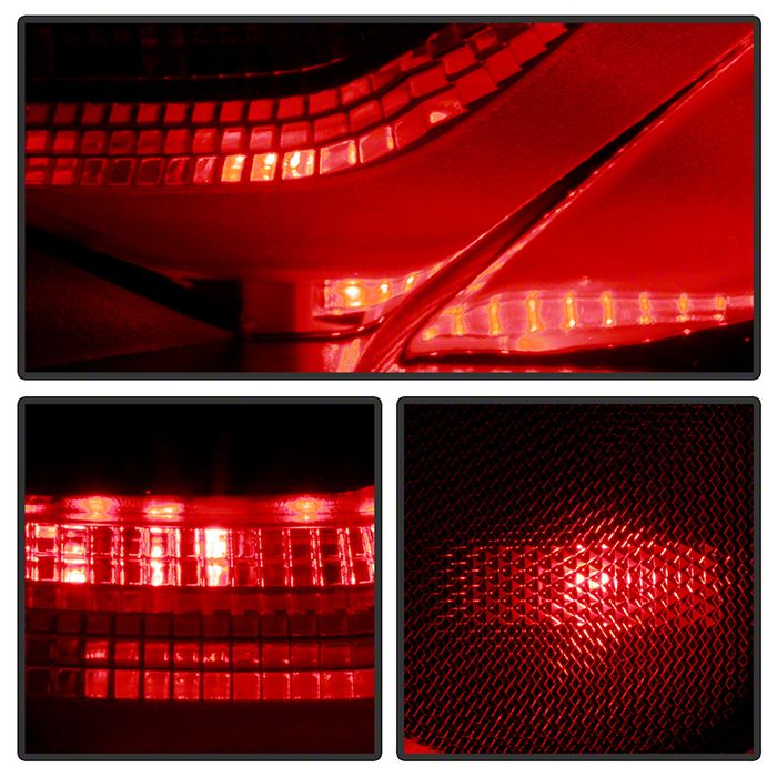Silverado 1500 LED Tail Lights; Black Housing; Red/Clear Lens (19-23 ...