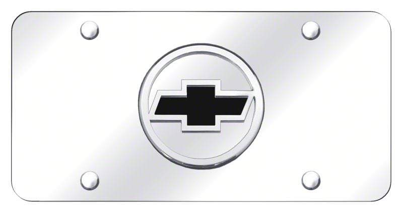 Silverado 1500 Chevy Logo License Plate; Chrome (Universal; Some ...