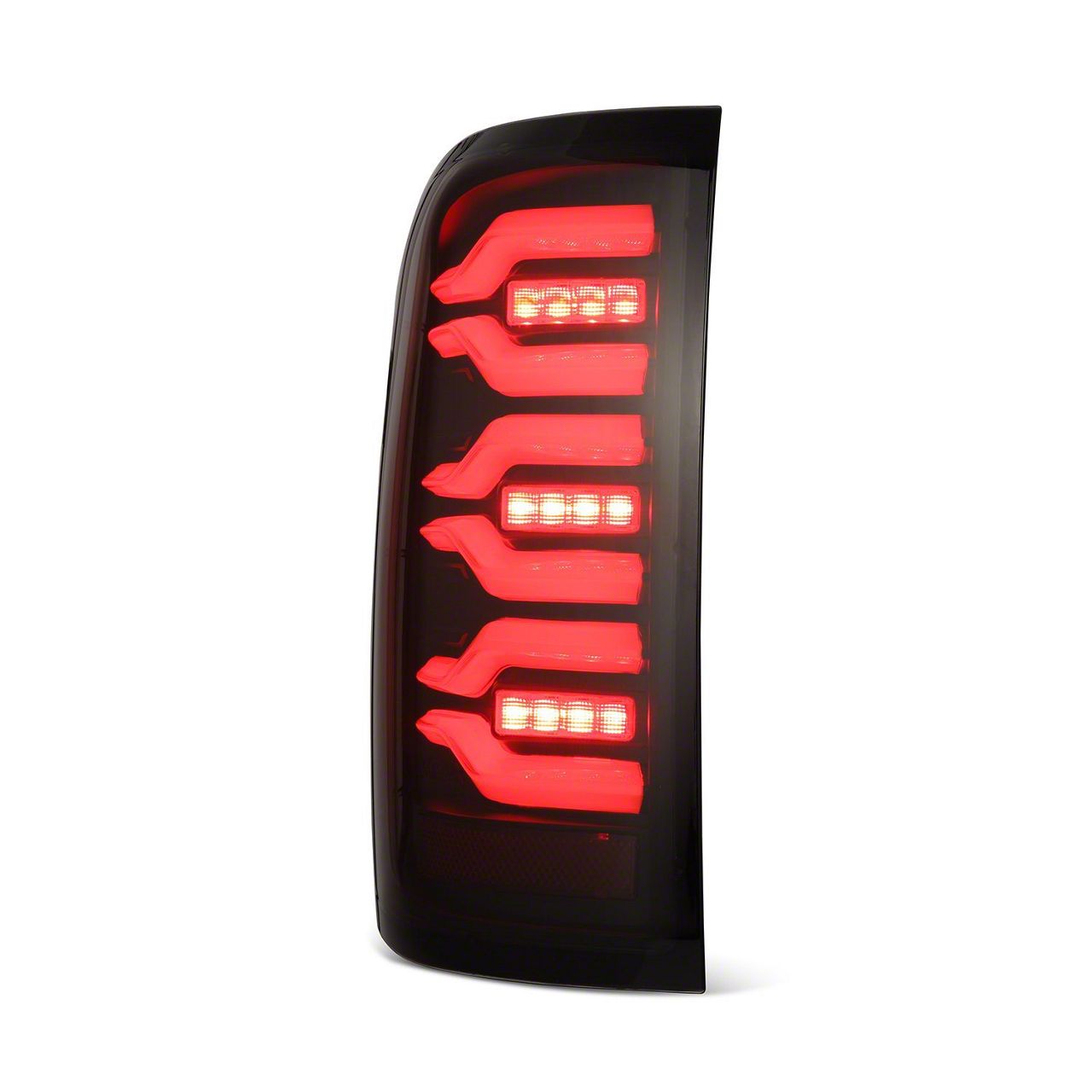 AlphaRex Silverado 1500 LUXX-Series LED Tail Lights; Black Housing ...