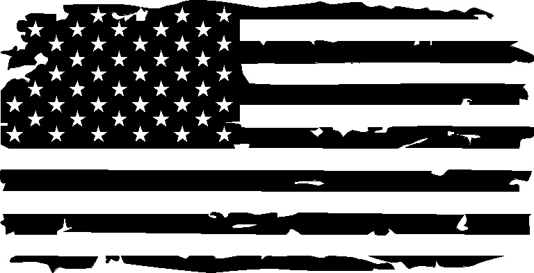 Silverado 1500 Moonroof Tattered Flag Decal; Gloss Black (99-26 ...