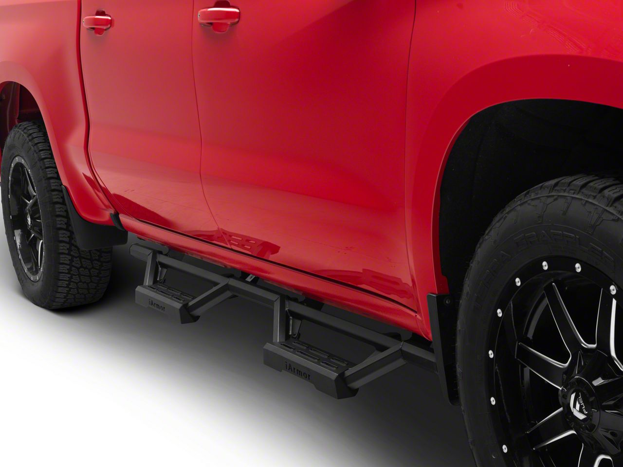 Silverado 1500 Octagon Tube Drop Style Nerf Side Step Bars; Black (19 ...